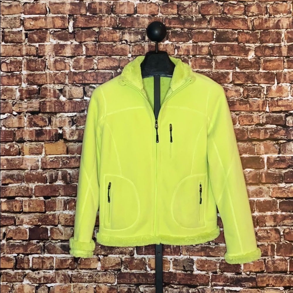 Green Tea- Lime Green Reverible Jacket - Gem